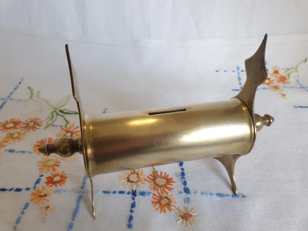 Antique Brass Money Box - Etsy