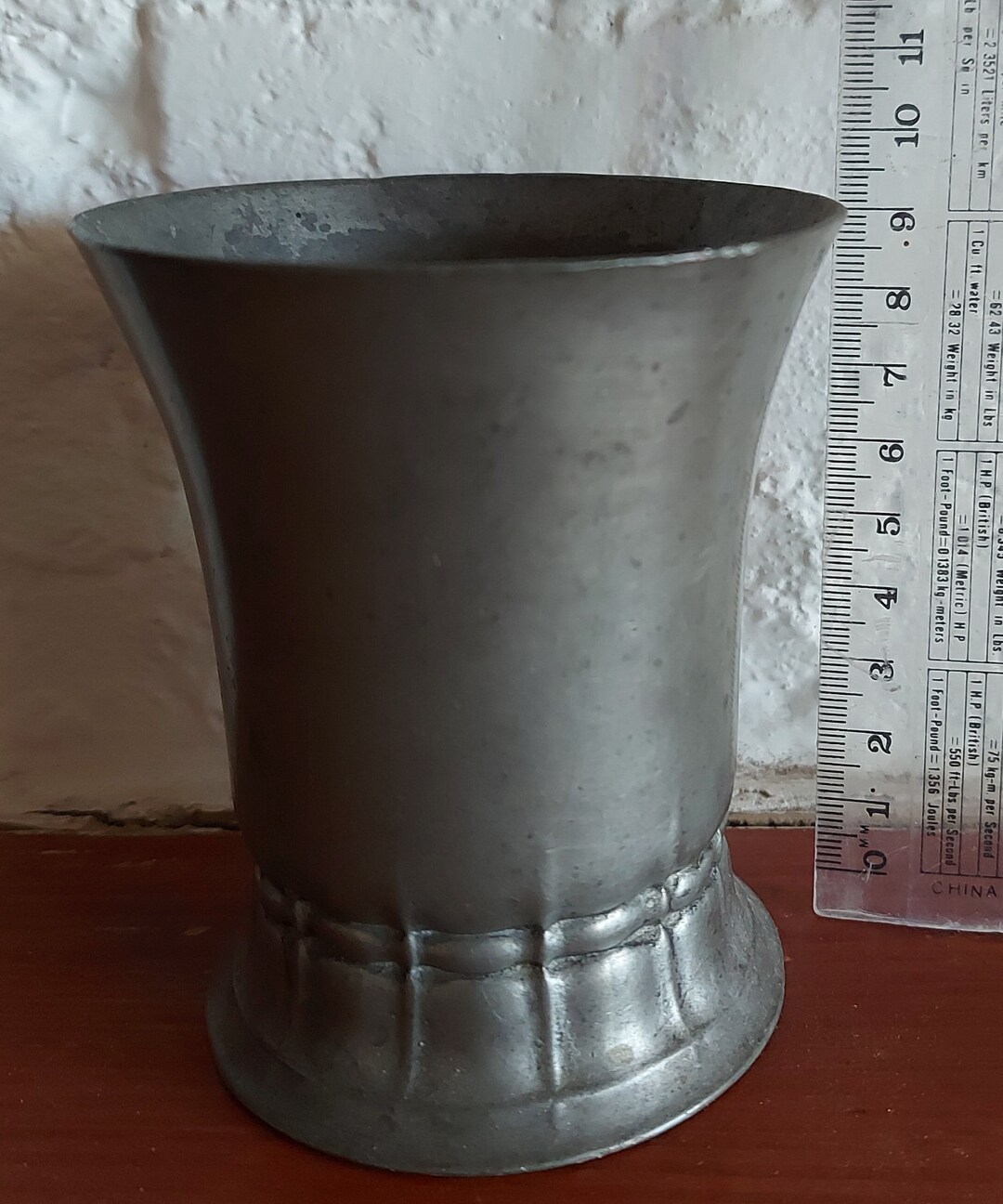 Antique Pewter Drinking Vessel Cup 10cm High 8cm Diameter on Top - Etsy