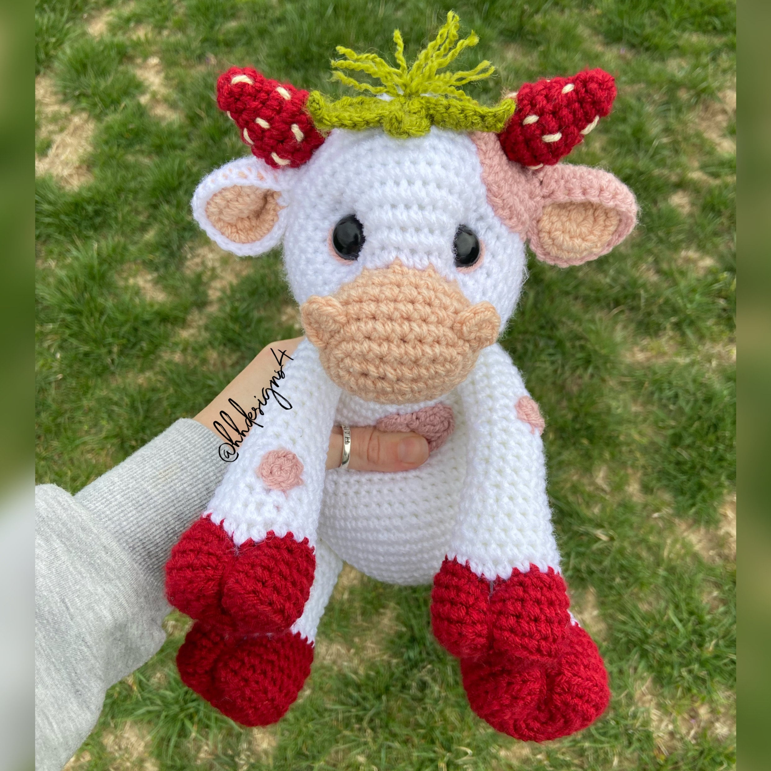 Strawberry Cow Crochet PDF PATTERN ONLY Digital Item - Etsy Australia