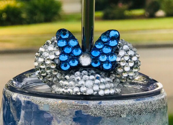 Minnie Mouse Bling Straw Topper - Etsy
