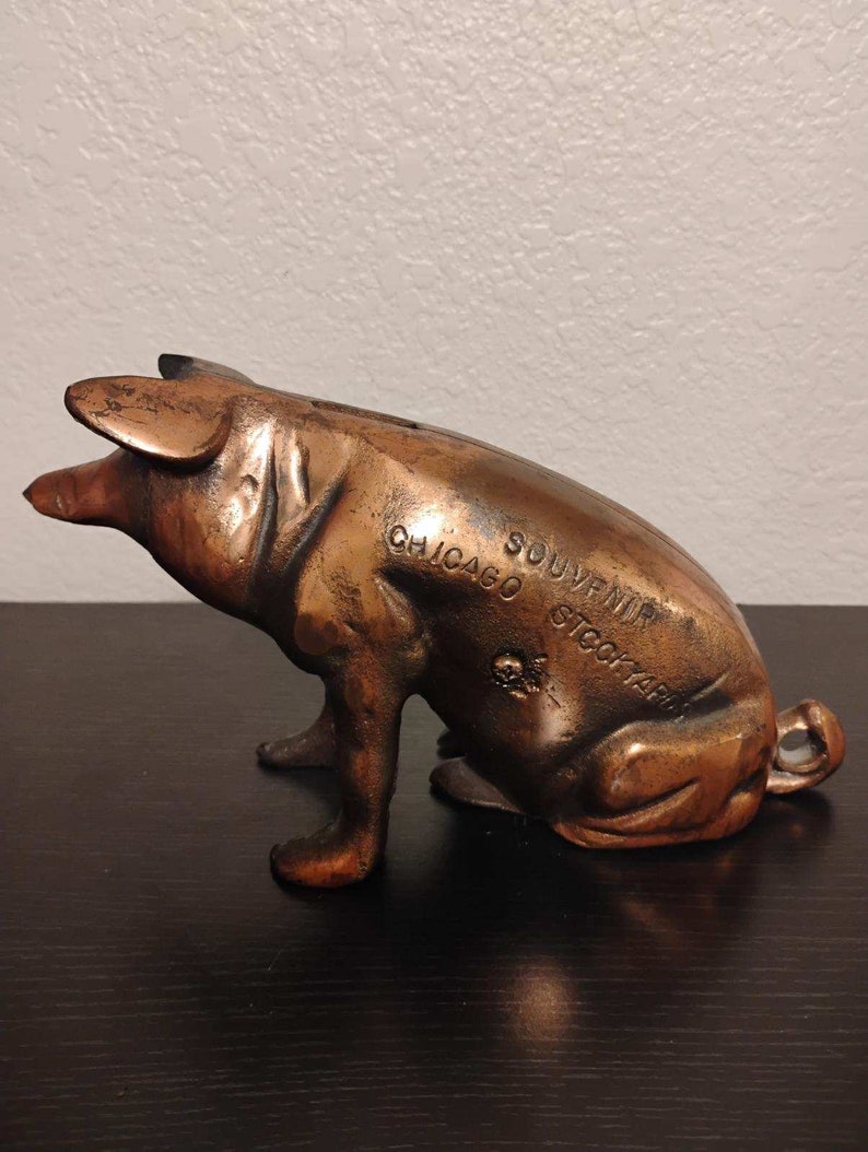 1950s Cast Iron Pig Bank - Etsy