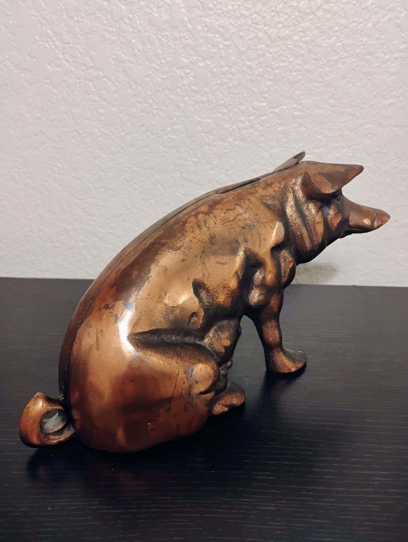 1950s Cast Iron Pig Bank - Etsy