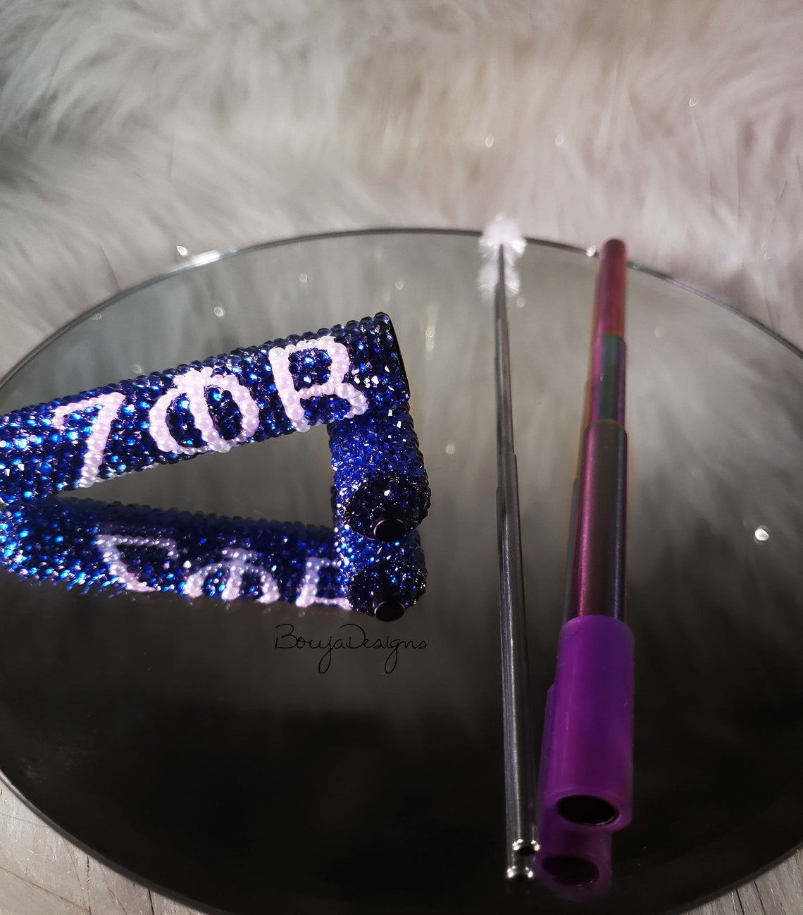 Zeta Phi Beta Bling Straw, Zeta Phi Beta Gifts, Blue Zeta Phi Beta ...