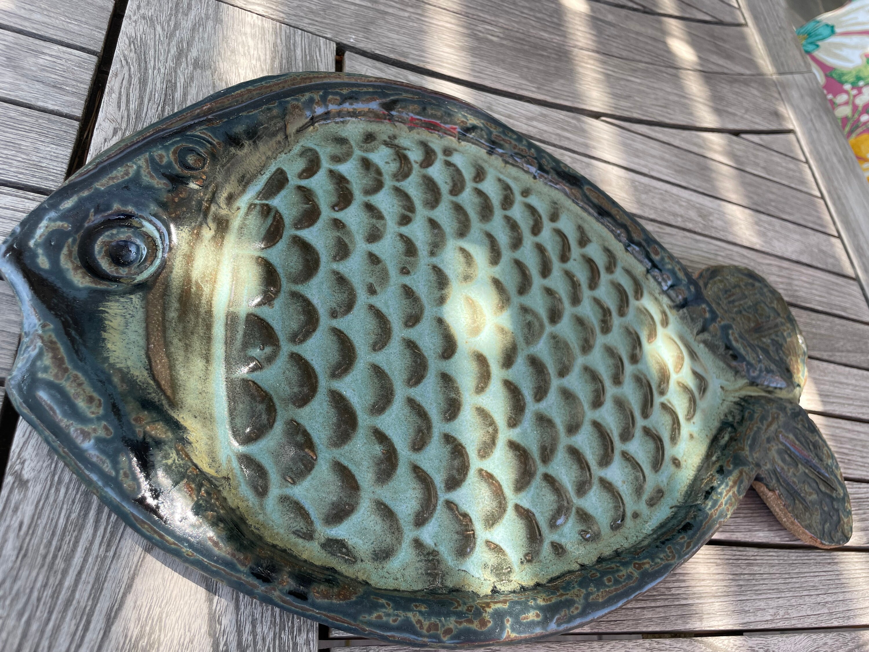 Hand-carved Fish Tray Large Fish Platter Beautiful Fish Tray Fisherman ...