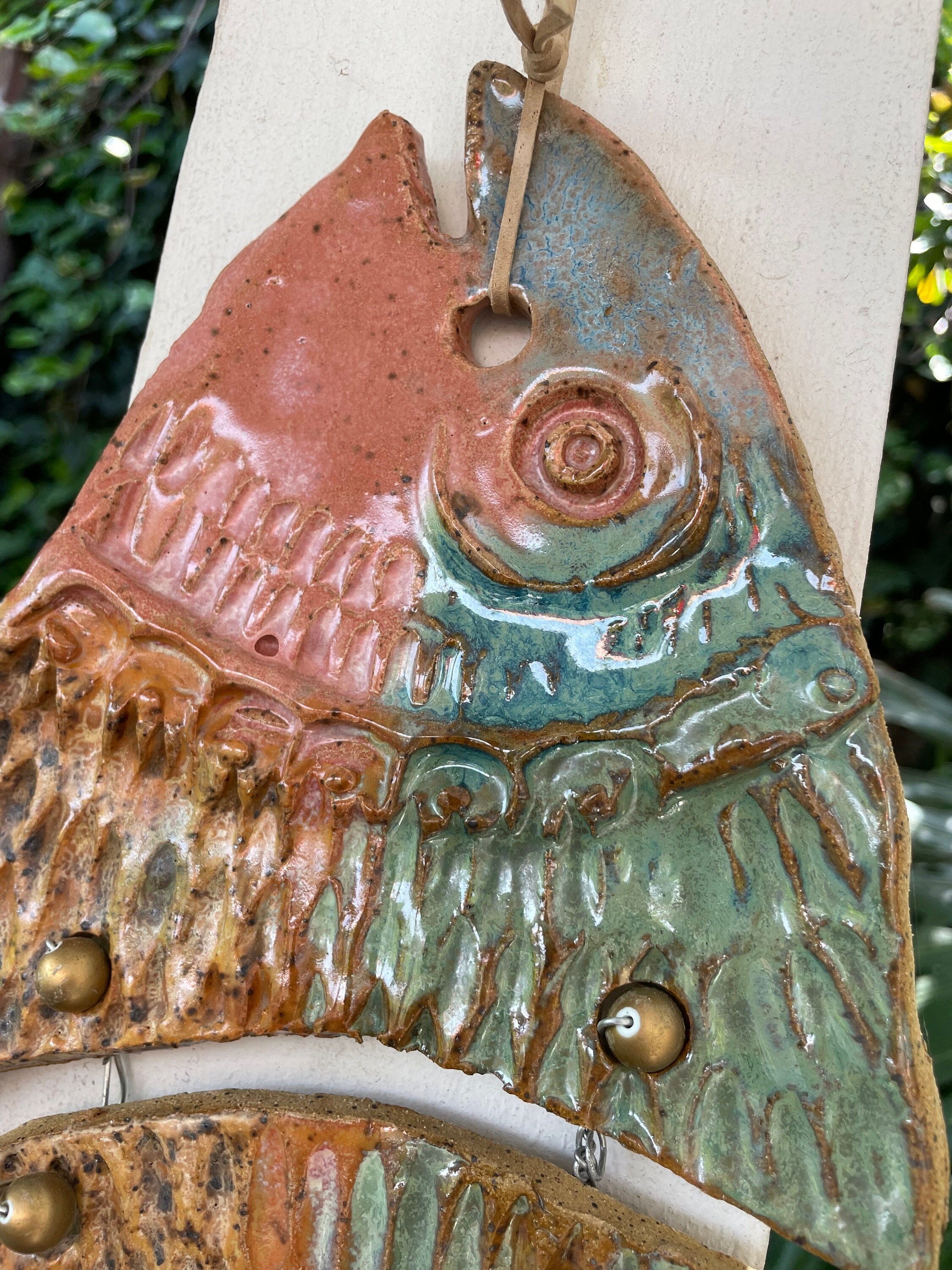 Rainbow Trout Wall Hanging Hanging Fish Unique Fish Art Ceramic Fish ...