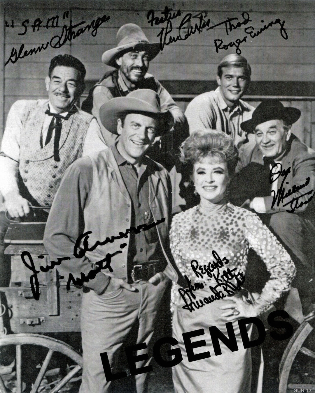 GUNSMOKE Autograph 8" X 10" Photo Reprint of Cast Members - Etsy