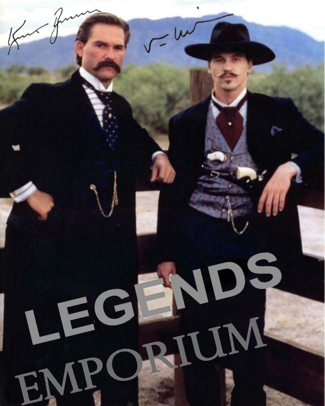 Kurt Russell and Val Kilmer Autographed Color Photo - TOMBSTONE - Etsy
