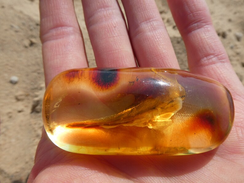 Incredible GENUINE Translucent Natural Baltic AMBER Stone With | Etsy