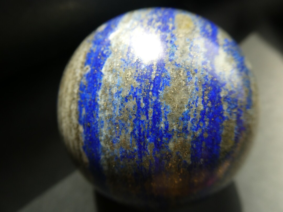 Cosmic Patterns LAZURITE / LAPI LAZULI Sphere/ Natural Royal Deep Blue ...