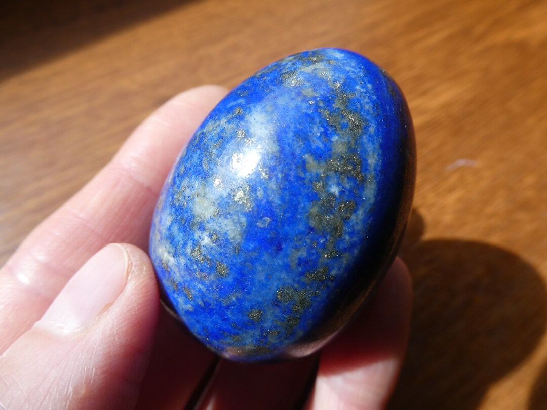 Cosmic Blue LAZURITE / LAPI LAZULI Egg/ Natural Royal Deep Blue ...