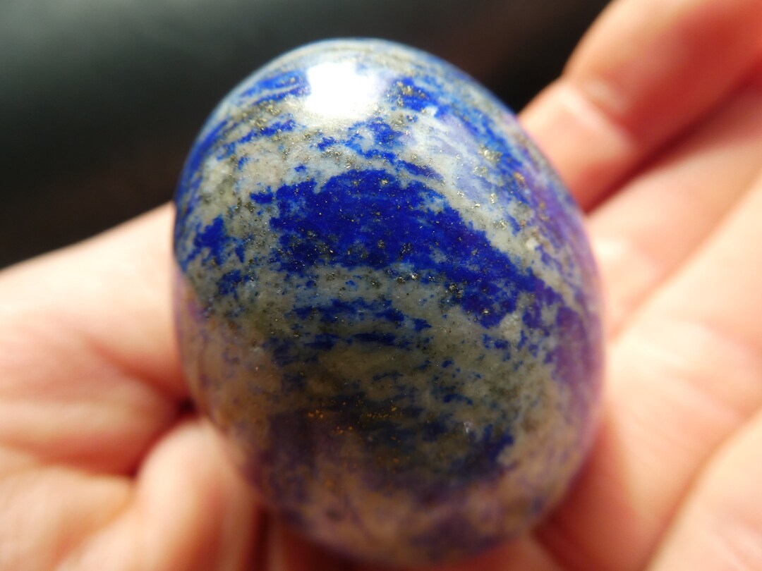 Cosmic Patterns LAZURITE / LAPI LAZULI Egg/ Natural Royal Deep Blue ...