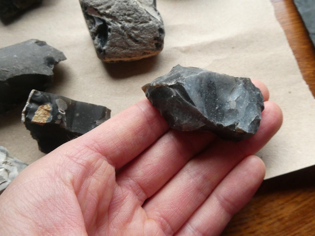 COSMIC BLUE FRIEND/ Dark Blue Grey Flint/ Shining Lustrous Surface ...
