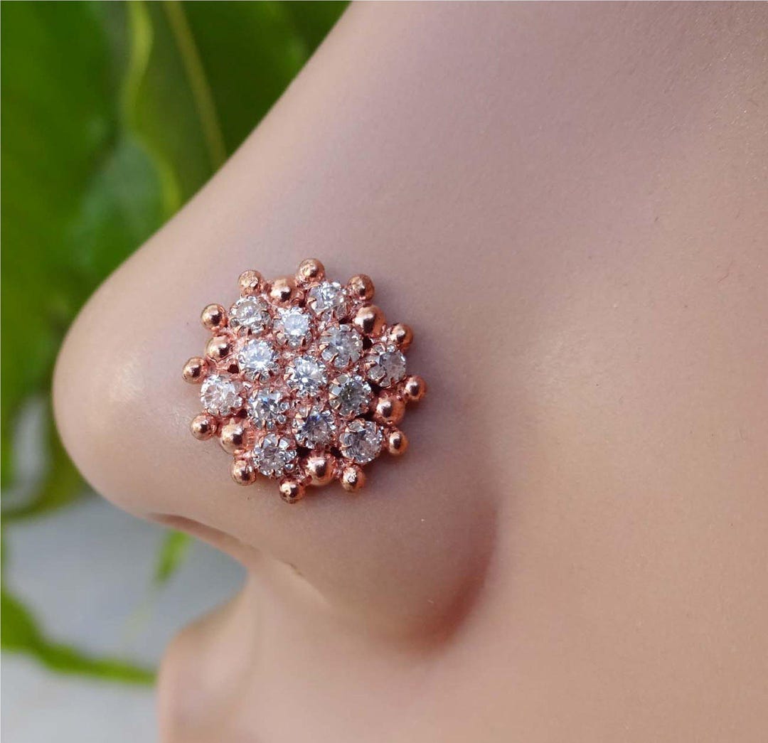 Big Nose Stud Indian Nose Stud Churi Patch Nose Stud Bridal Jewelry ...