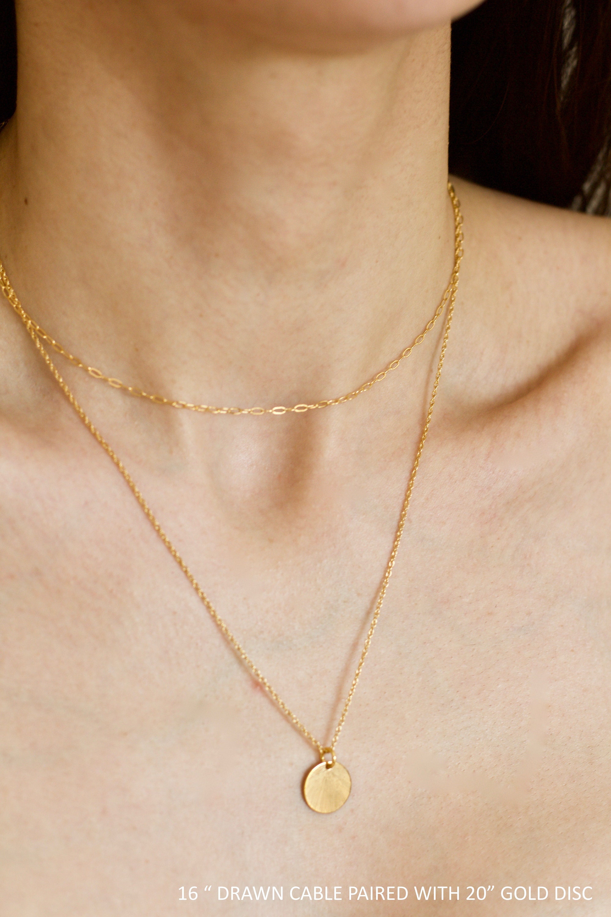 The Everyday Chain · 14K Gold Filled Drawn Cable Chain Necklace ...