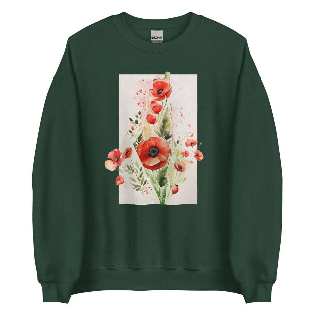Palestine Hand-drawn Illustrations of Red Poppy Flowers, Blooms, Olive ...