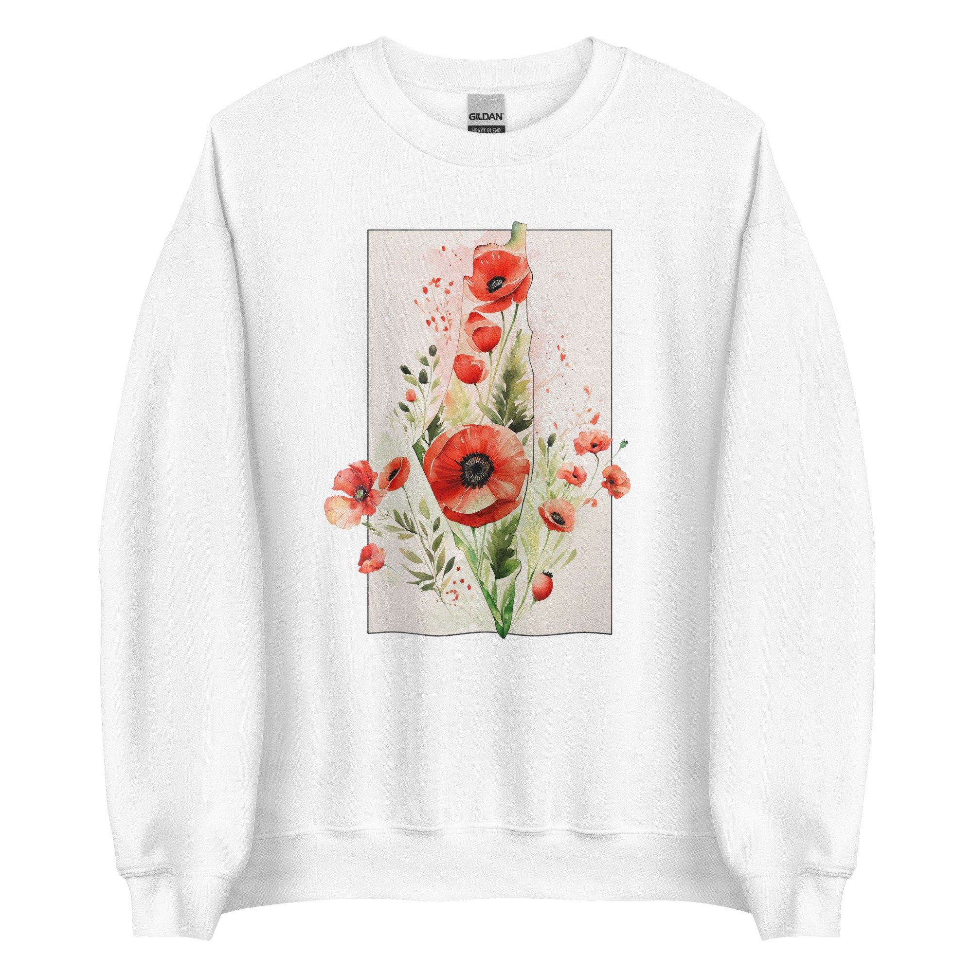Palestine Hand-drawn Illustrations of Red Poppy Flowers, Blooms, Olive ...