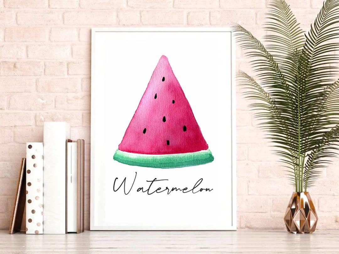 Watermelon | Watercolor Watermelon | Home Decor | Print | Wall Art ...