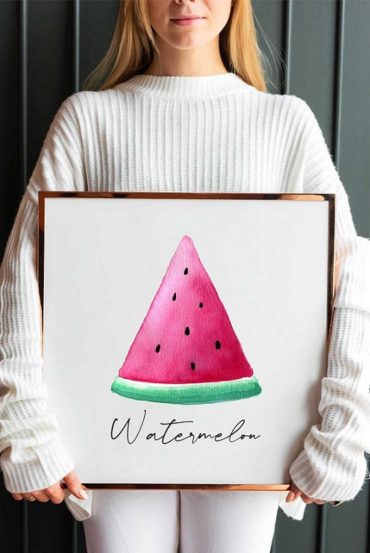 Watermelon | Watercolor Watermelon | Home Decor | Print | Wall Art ...