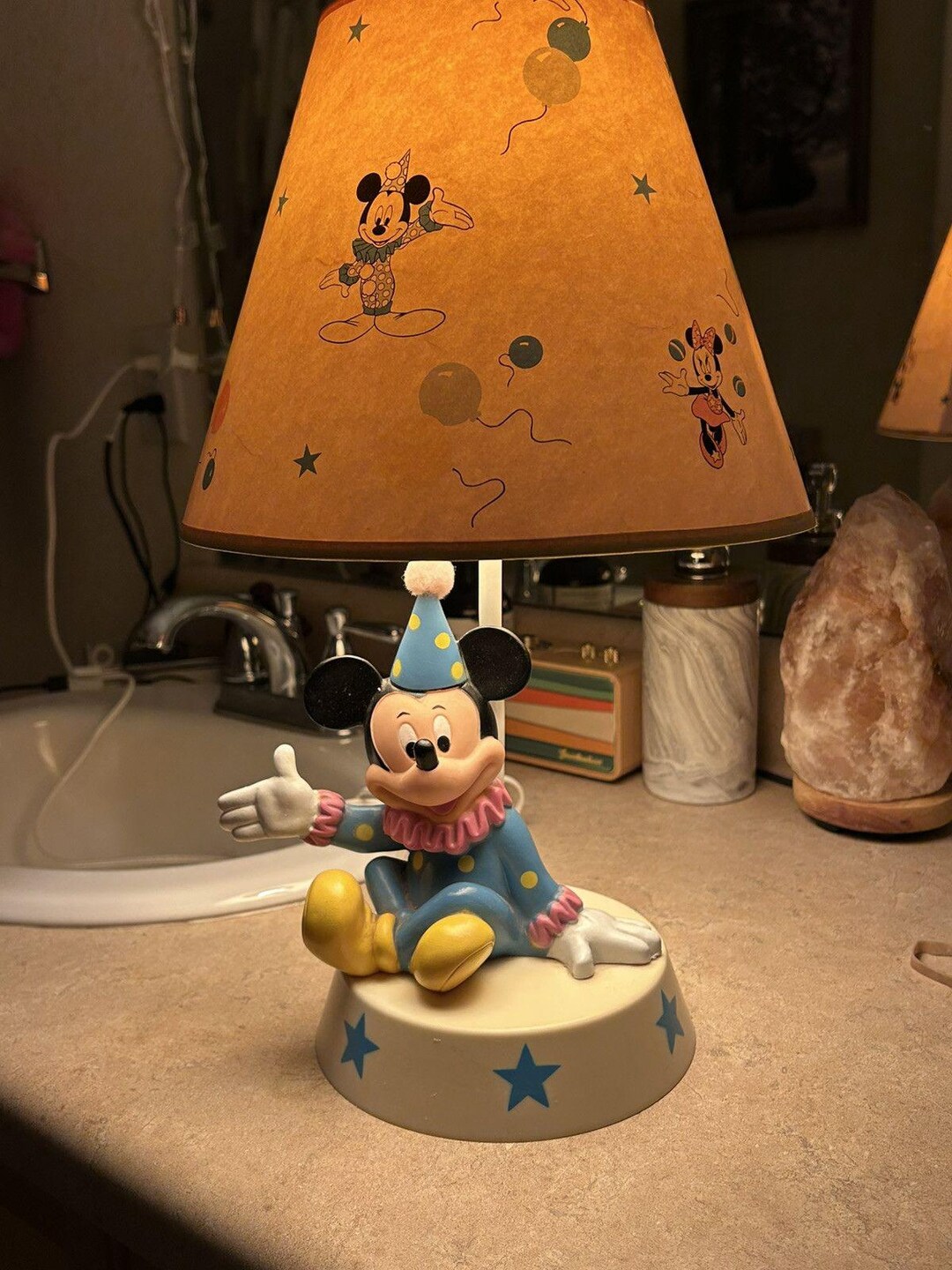 Vintage Walt Disney Mickey Mouse Lamp Lamp Nightlight the Dolly Toy Co ...