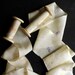 IVORY Hand Torn Silk Velvet Ribbon,hand Dyed ,ivory Ribbon, Ribbon for ...
