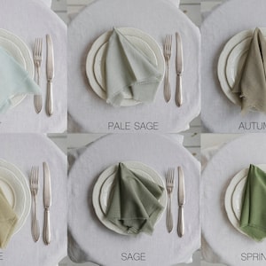 Colored Dinner Napkins,rustic Table Decor,hand Dyed Cotton,sage Green ...