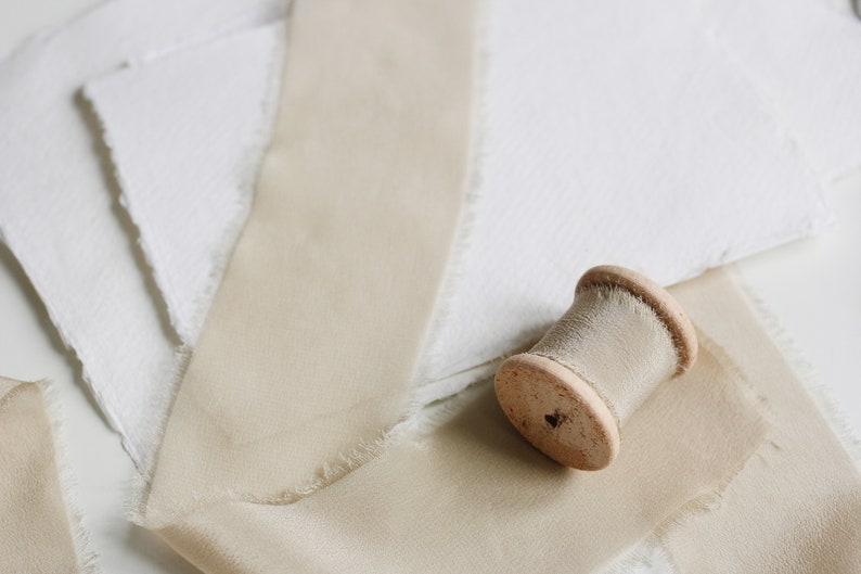 CAMEL silk ribbonNeutral wedding silk ribbonBeige ribbon | Etsy