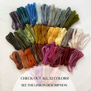 Rust Velvet Ribbon Finished Edge, 1/2'' Terracotta Ribbon, Bridal ...