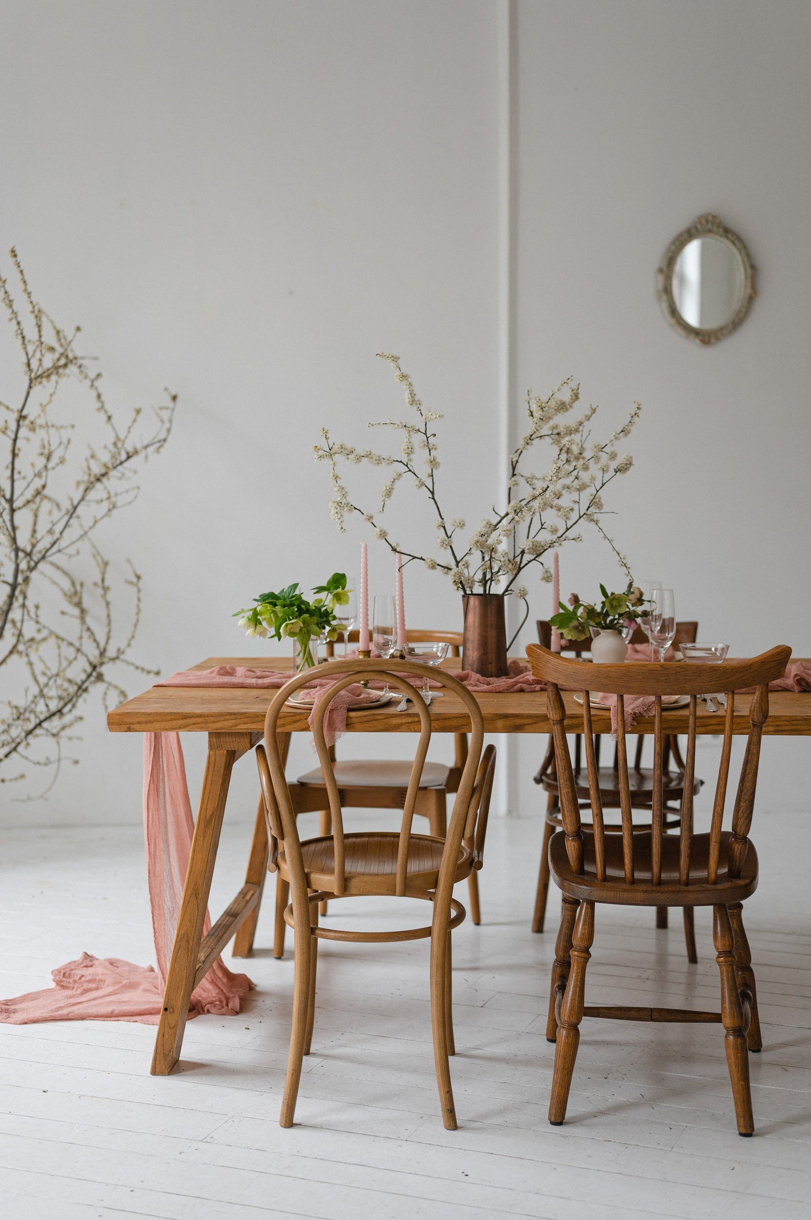 Rustic Cheesecloth Table Runner RED CLAY Farmhouse Table - Etsy