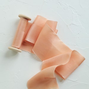 Hand Dyed Neutral Silk Ribbon Neutral Wedding Ribbon for Wedding ...