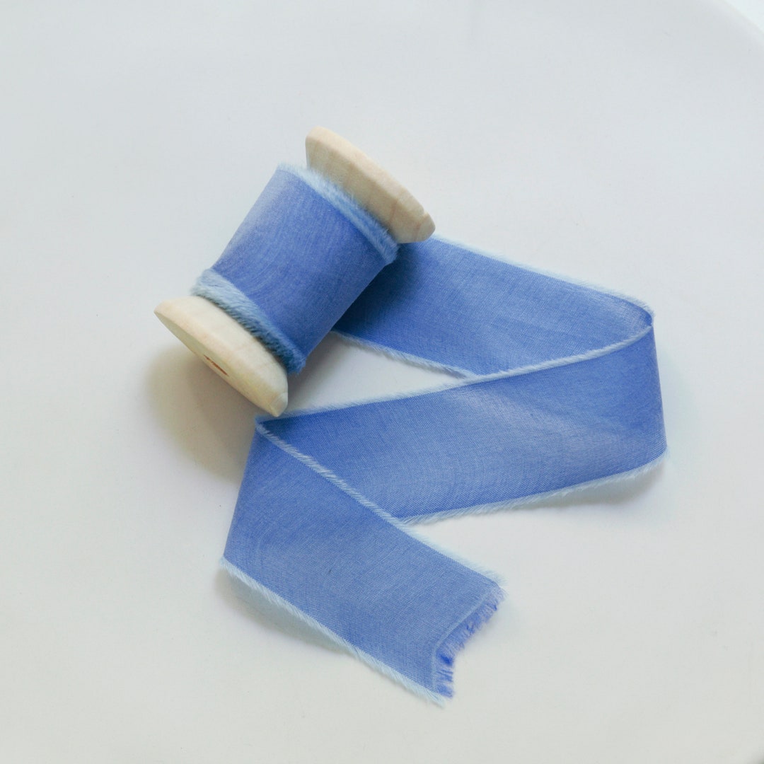 CORNFLOWER BLUE Cotton Ribbon,ribbon Blue Bridesmaid Ribbon Wedding ...