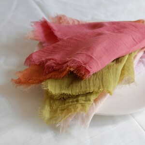 Peach Wedding Cocktail Napkins, Cloth Napkins Bulk Muslin Napkins ...