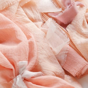 Peach Cotton Napkins Muslin Gauze Peach Napkins for Wedding Peach Color ...