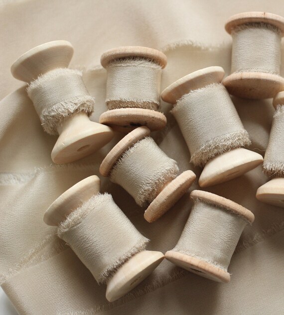CAMEL silk ribbonNeutral wedding silk ribbonBeige ribbon | Etsy