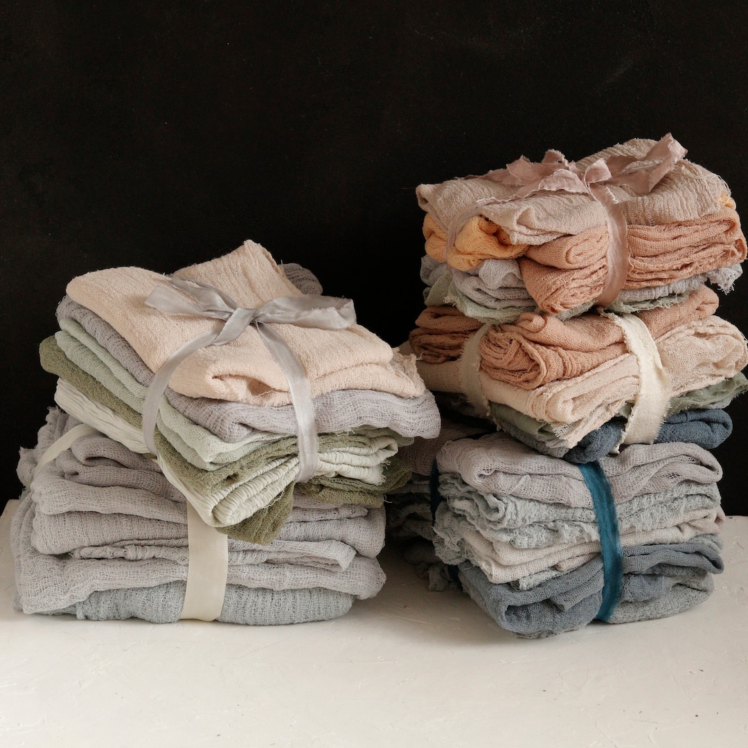 Fabric Scraps Set Assorted Remnant Fabric Set Bundle Cheesecloth for ...