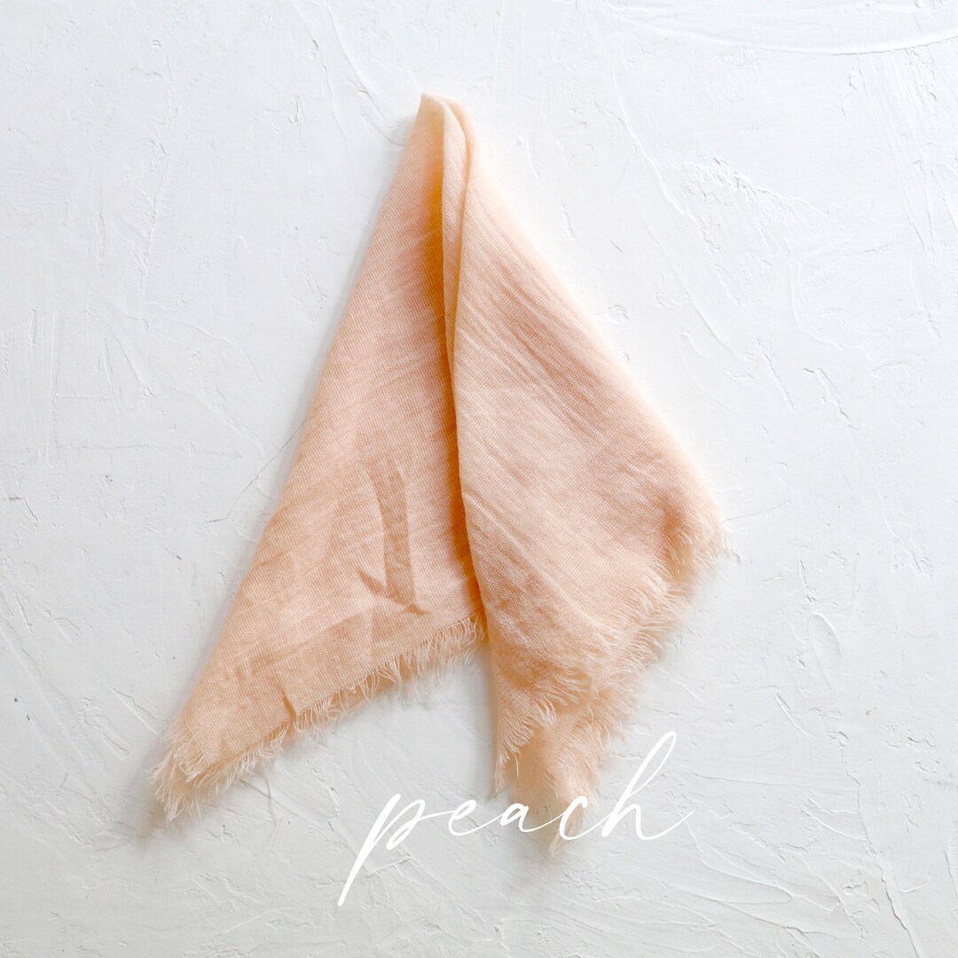 Peach Wedding Cocktail Napkins, Cloth Napkins Bulk Muslin Napkins ...