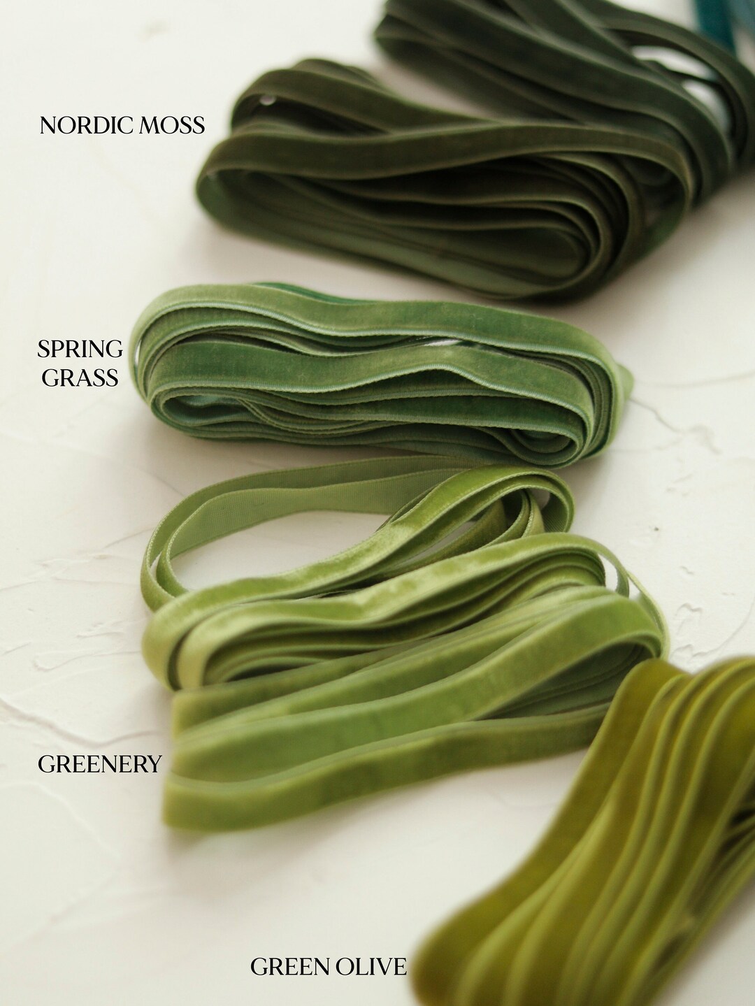 Green Velvet Ribbon by Yard 3/8 Inch HAND DYED Christmas Decor,gift ...