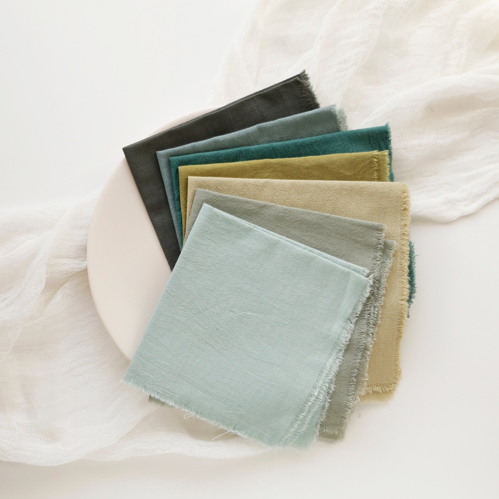 Green Wedding Napkins Cotton Napkins Wedding Table Decor Green - Etsy