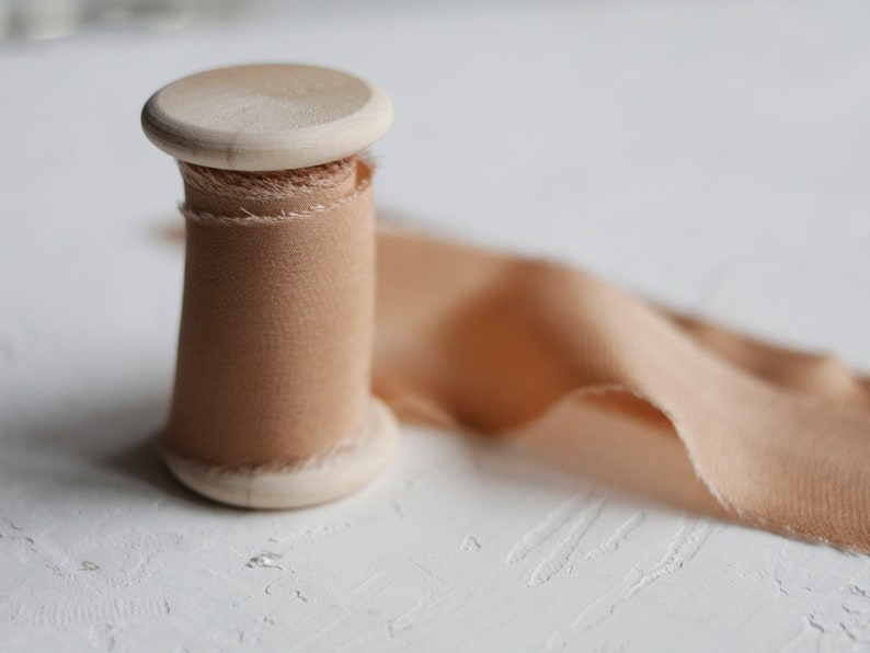 Camel Silk Ribbonneutral Wedding Silk Ribbonbeige Ribbon - Etsy