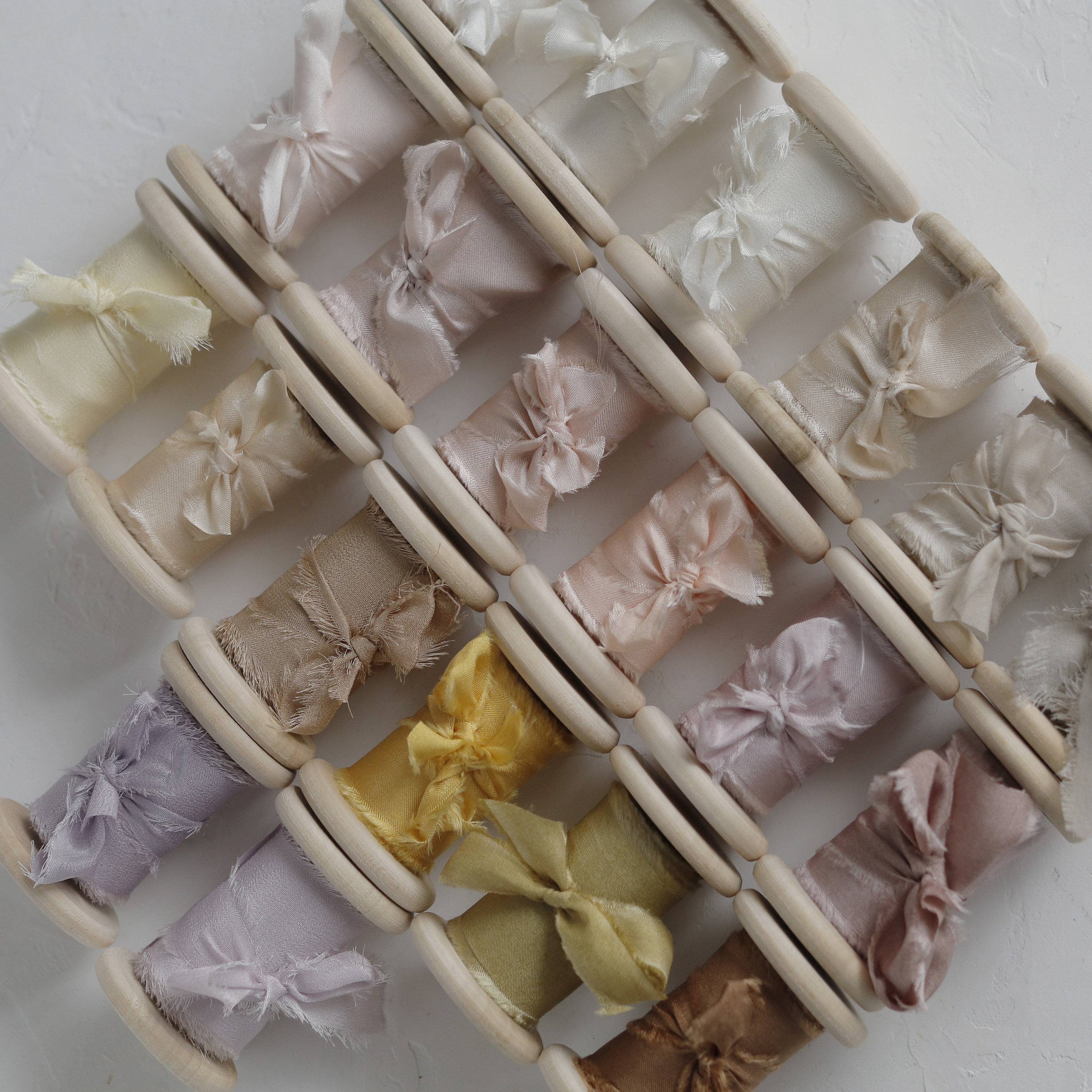 Hand Dyed Neutral Silk Ribbon Neutral Wedding Ribbon for - Etsy