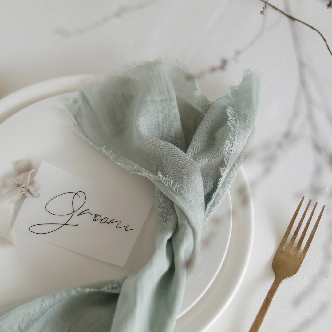 Pale Sage - Wedding Napkins,18x18 Sage Napkins,table Setting,rustic ...