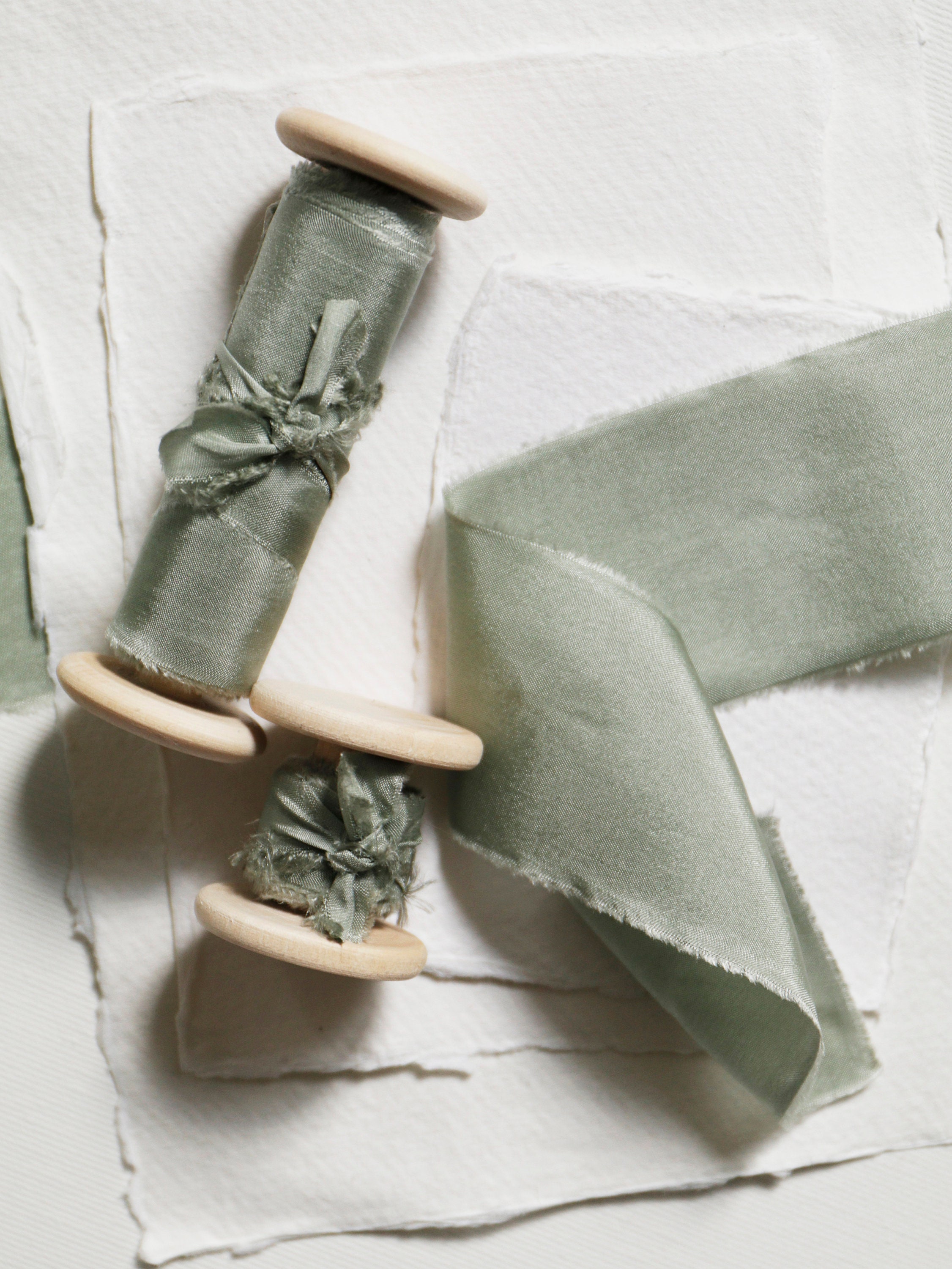 Sage green silk ribbonsage wedding ribbonhand dyed silk | Etsy