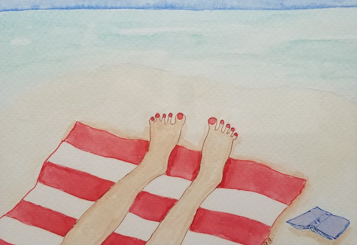 Bare Feet Original Watercolor Painting - Etsy