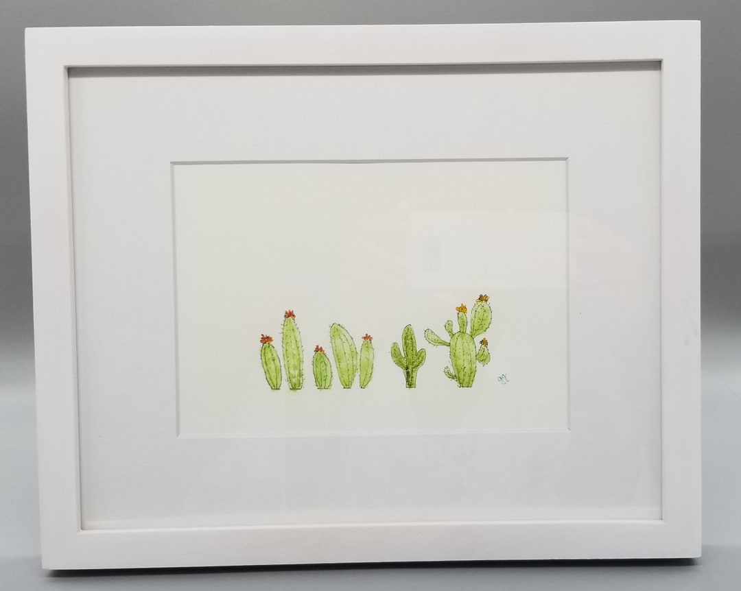 7 Cactus Original Watercolor Painting - Etsy