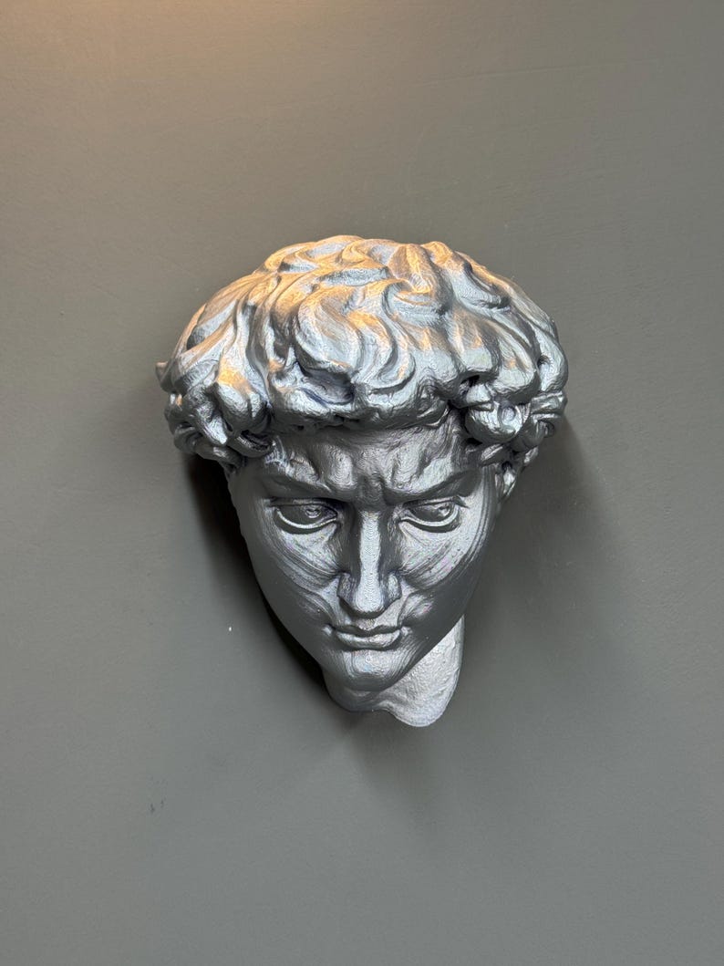 David Statue Michelangelo Head Wall Art – Classical Bust Wall Sculpture ...