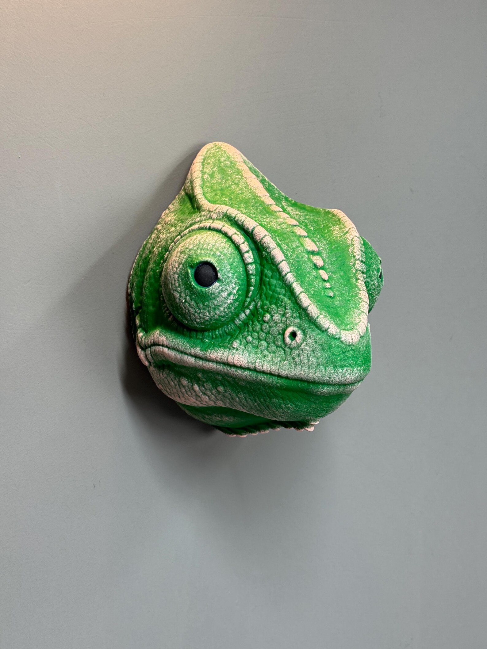 Chameleon Wall Head – Hand-painted PLA Wall Decor | Colorful Lizard ...