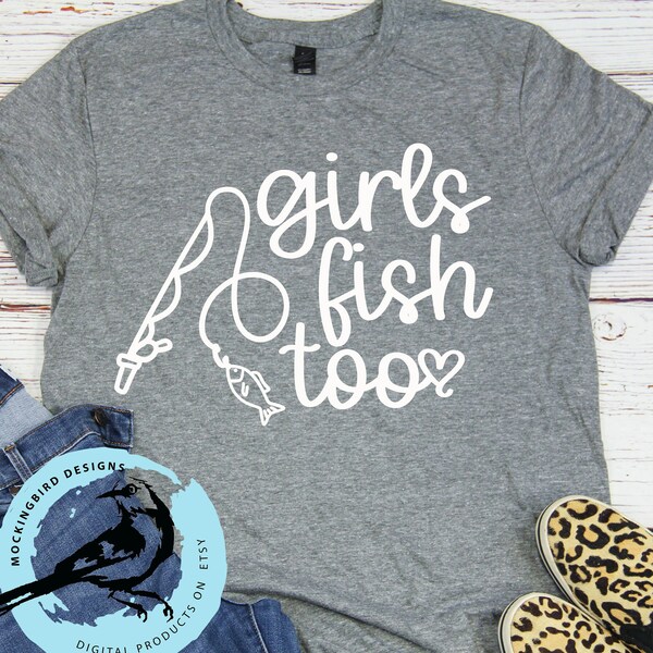 Girls Fish Too Svg - Etsy