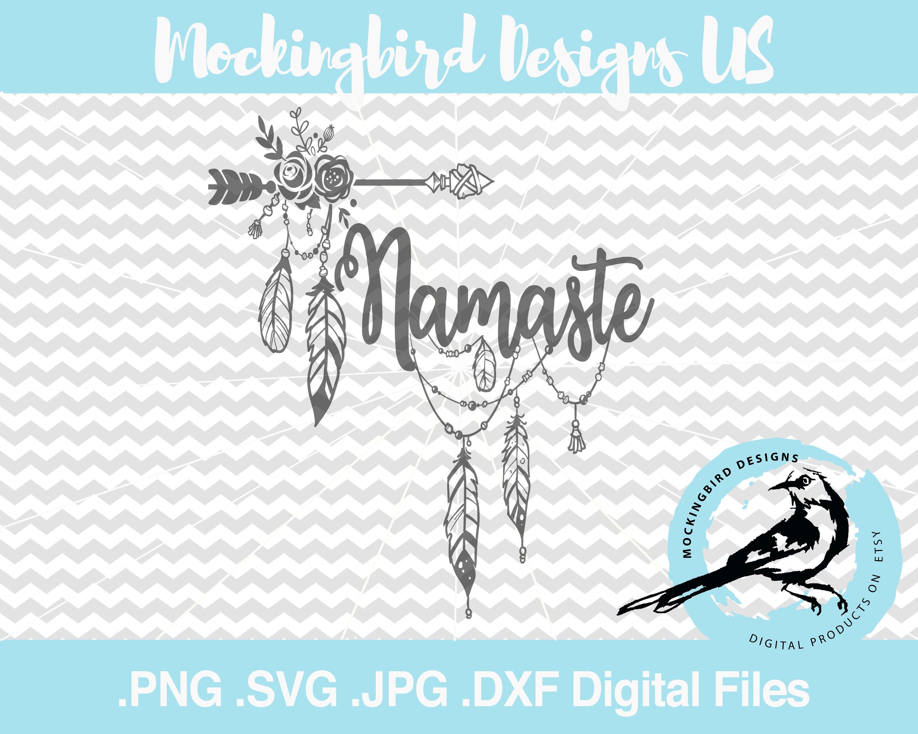 Boho Namaste Svg Digital Download - Etsy