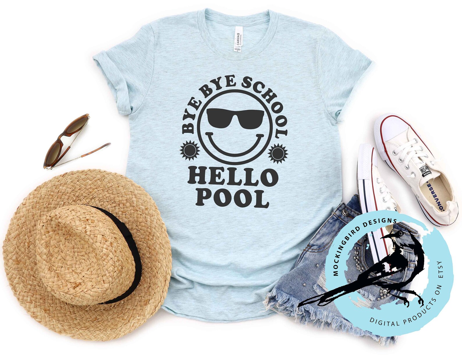 Teacher Svg Goodbye School Hello Pool Svg Summer Vacation - Etsy