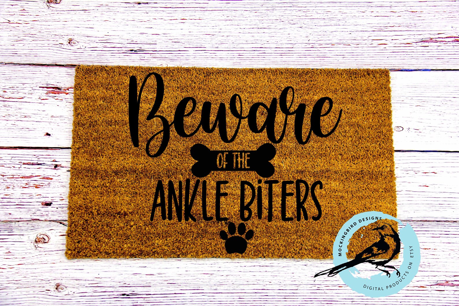 Digital Beware of the Ankle Biters Svg Dog Svg Door Round - Etsy