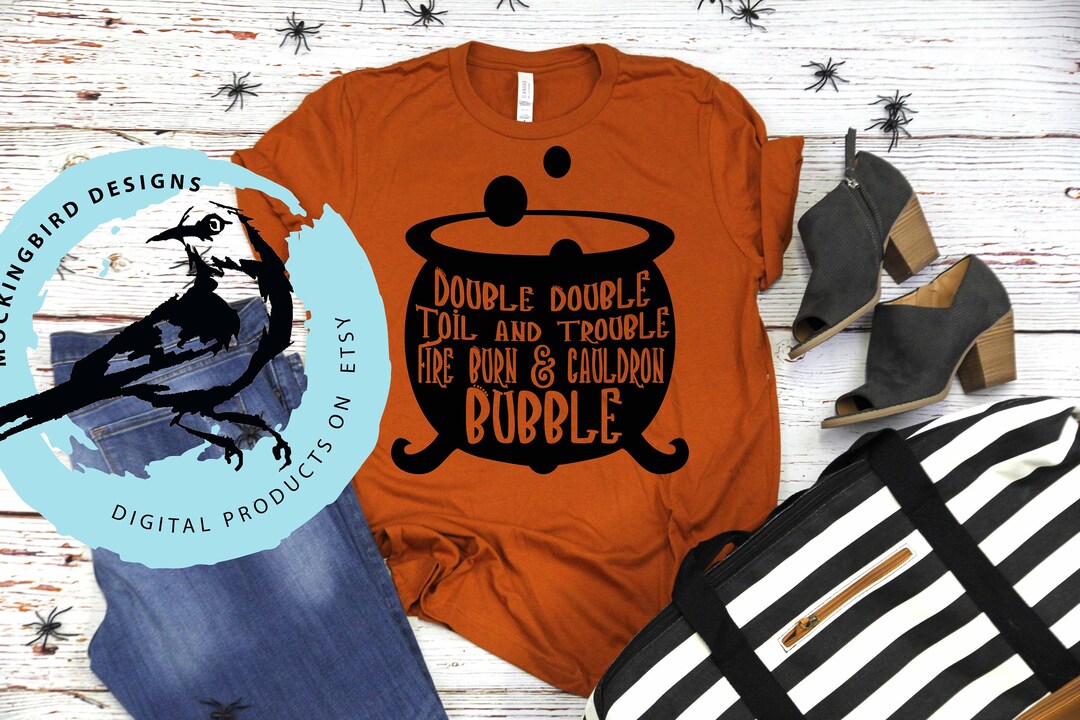 Digital Halloween Svg, Double Double Toil and Trouble Svg, Spooky Svg ...